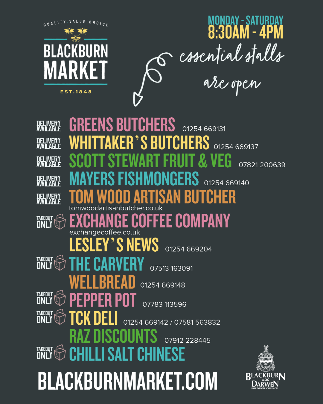Essential Traders remain open in Blackburn Market - Blackburn Market Essential Traders remain open in Blackburn Market - Blackburn Market